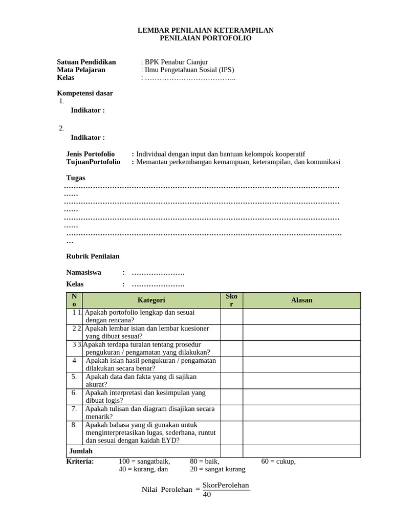 LPK Portofolio | PDF