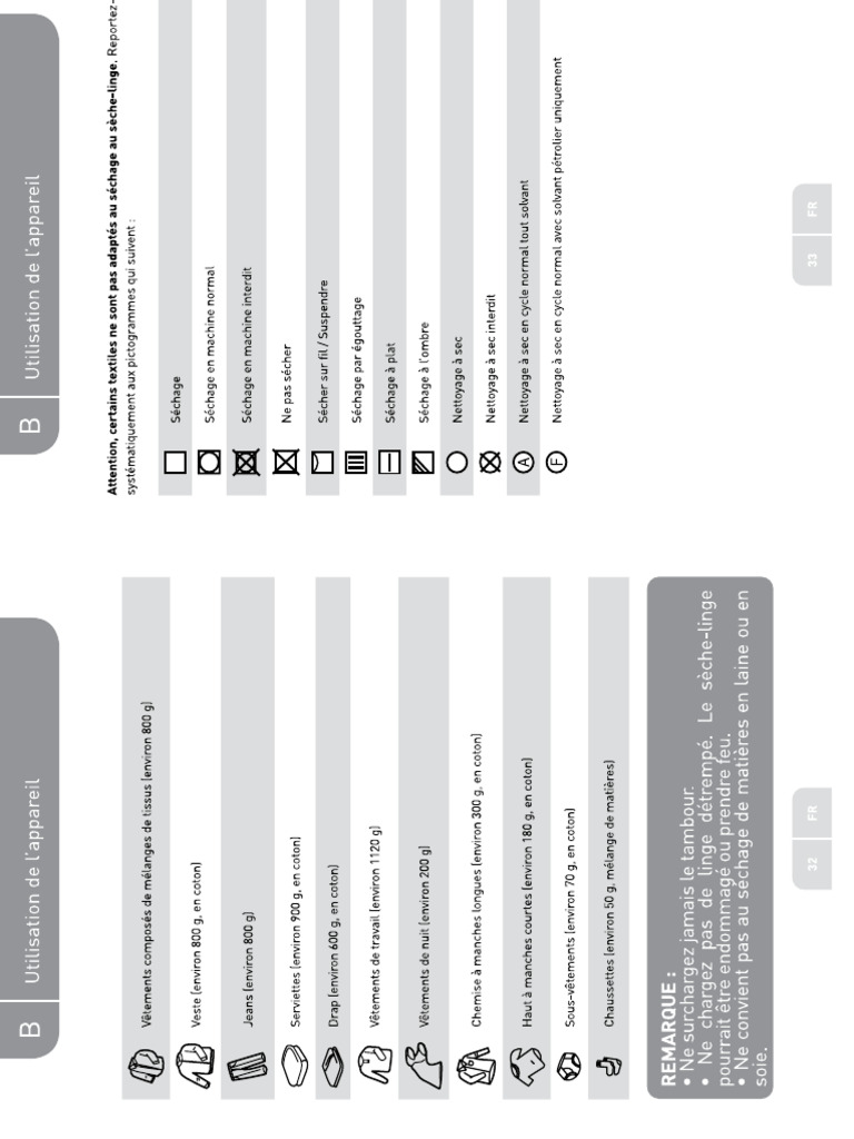 Instruction Seche Linge | PDF