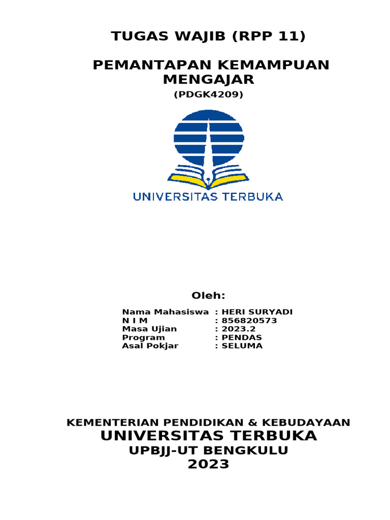 RPP 11 PKM Heri Suryadi Kelas 3 SD | PDF