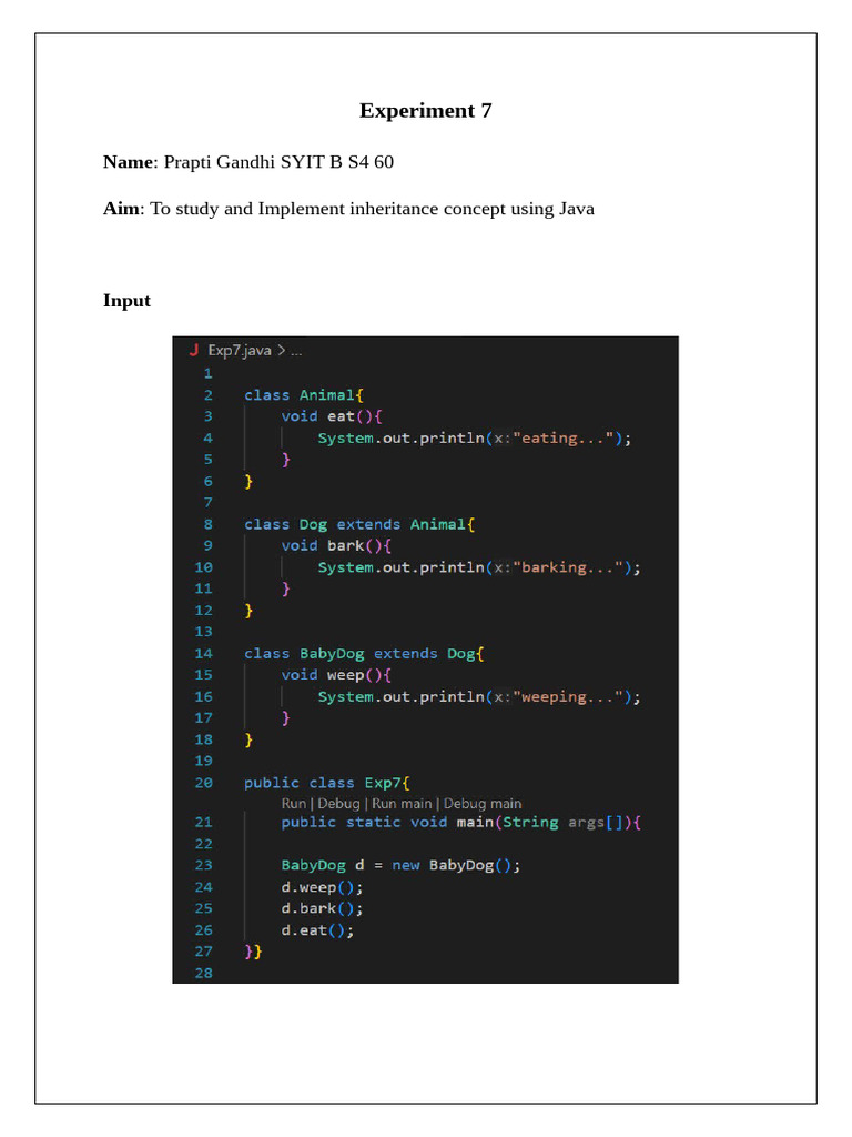Prapti Gandhi Exp 7 Java | PDF