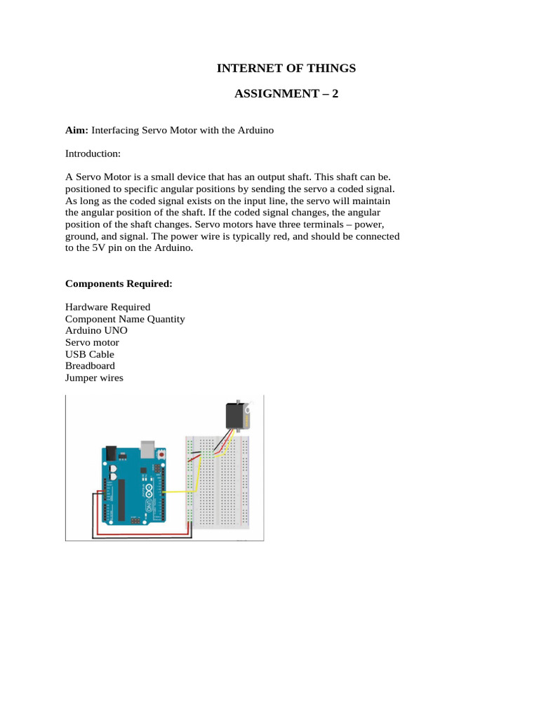 Arduino Servo Motor Interfacing Guide | PDF