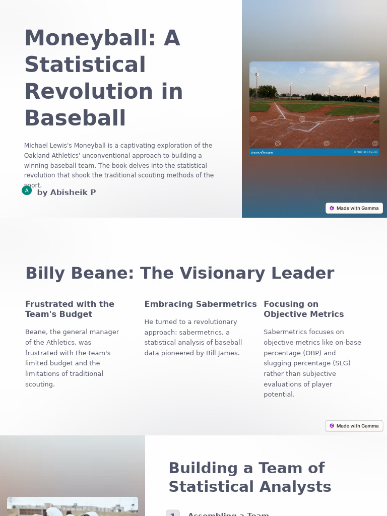 Moneyball A Statistical Revolution in Baseball | PDF | Sports