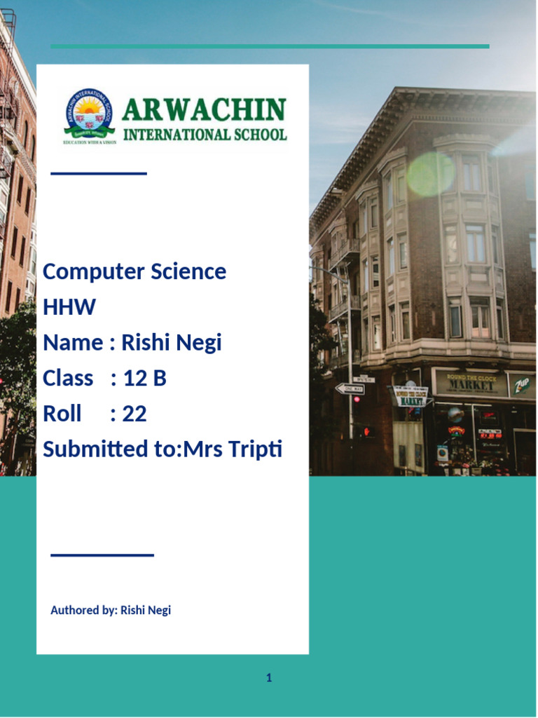 Rishi | PDF | Teaching Methods & Materials | Computers