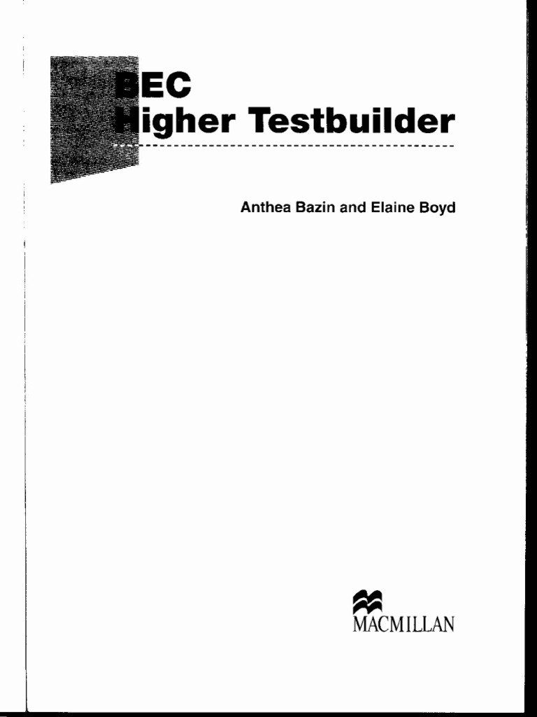 BEC Higher Testbuilder Book-UPDATED | PDF | Reading Comprehension ...