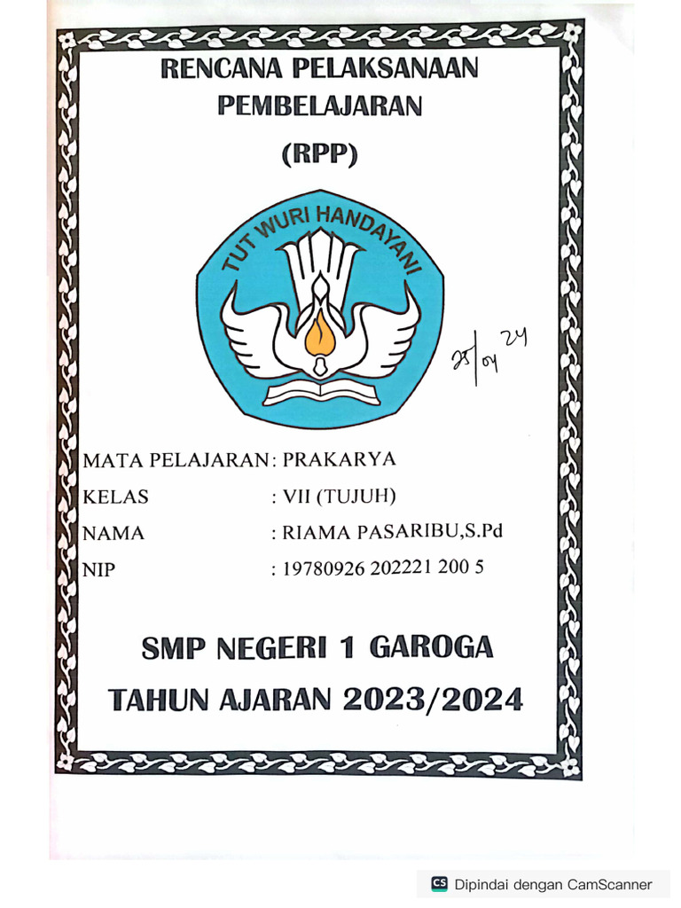 RPP Kerajinan Riama Pasaribu, S.PD | PDF