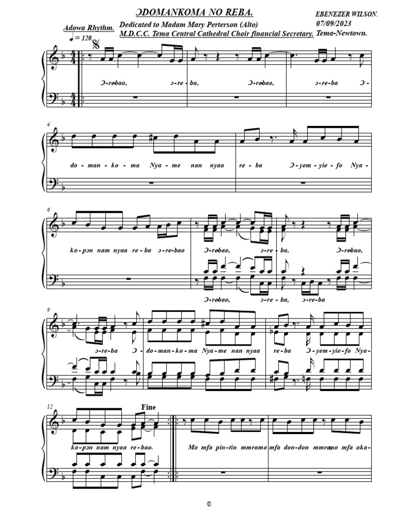 Odomankoman No Reba by Eben - Wilson Staff Newca23 | PDF