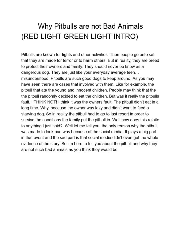 Pitbulls: Misunderstood Protectors | PDF | Pit Bull | Dog Breeding