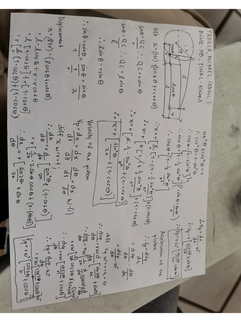 Padilla, Michael Cedric T. - Machine Elements - Final Exam | PDF