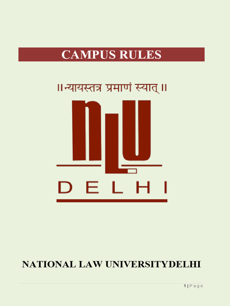 Campus Rules 2021 - Old | PDF | Science & Mathematics