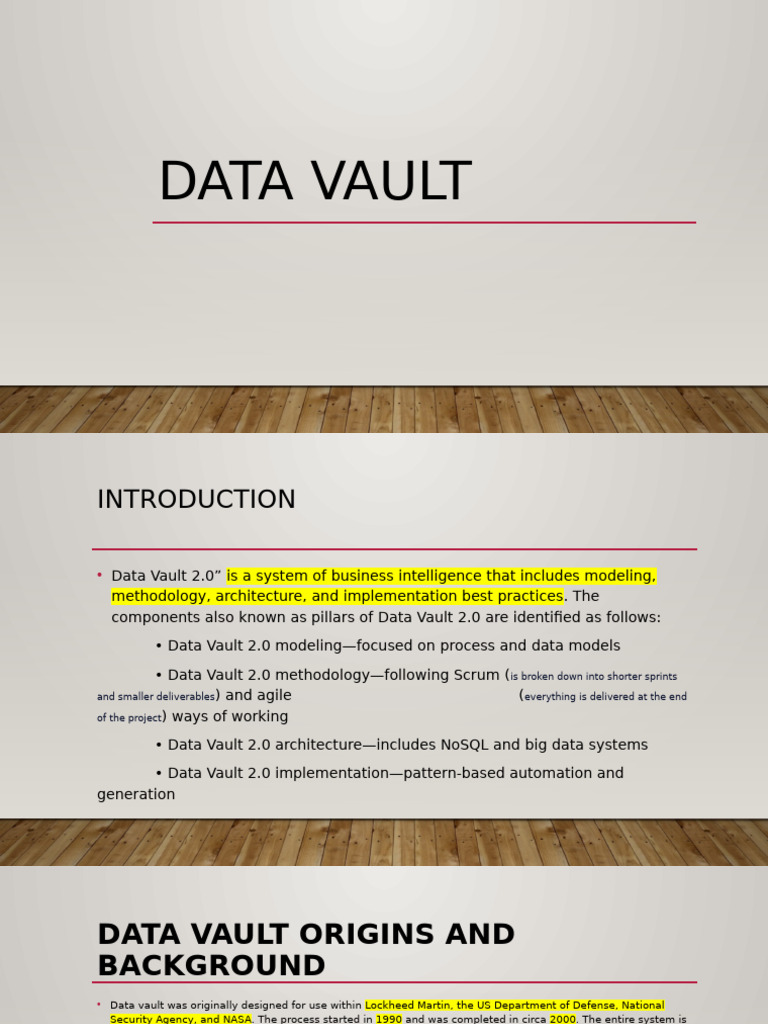 Data Vault | PDF | Business | Technology & Engineering