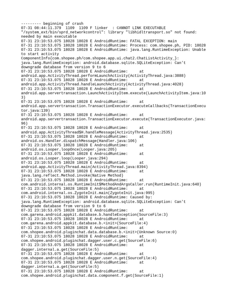 standby_android_log_2024_0801_032655 | PDF | Computer Programming | Software Development