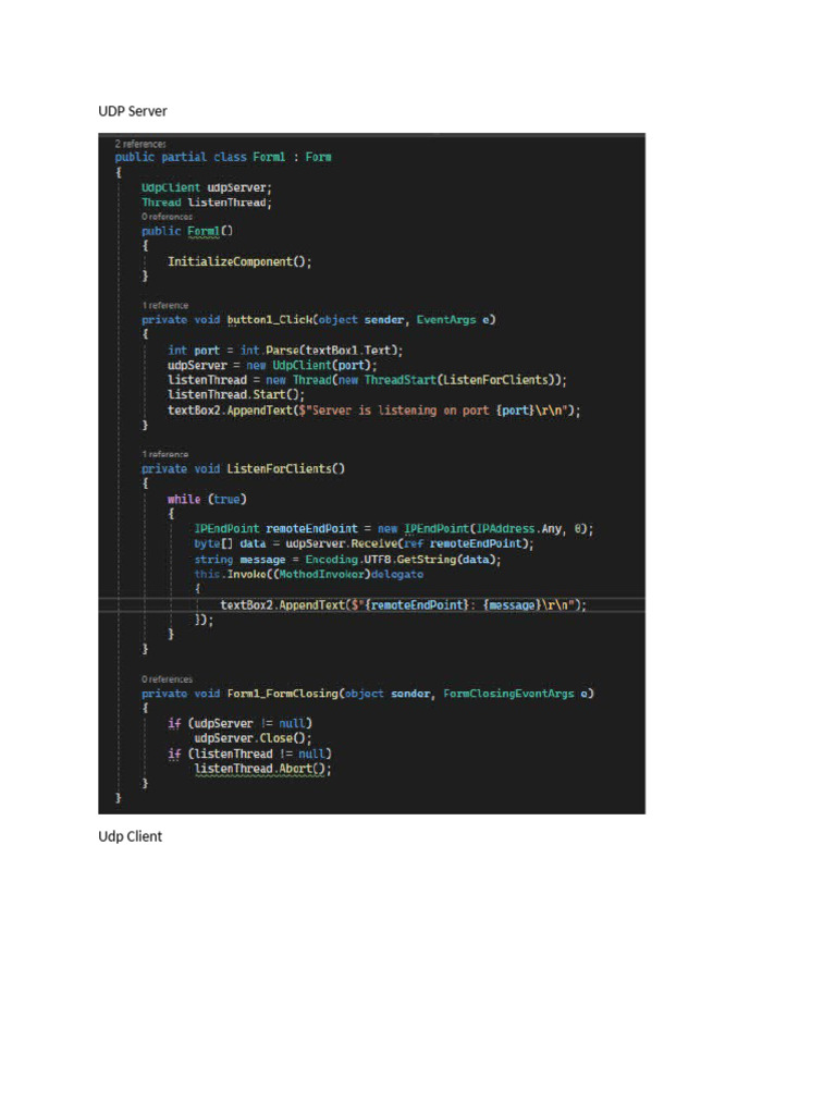 UDP Server | PDF