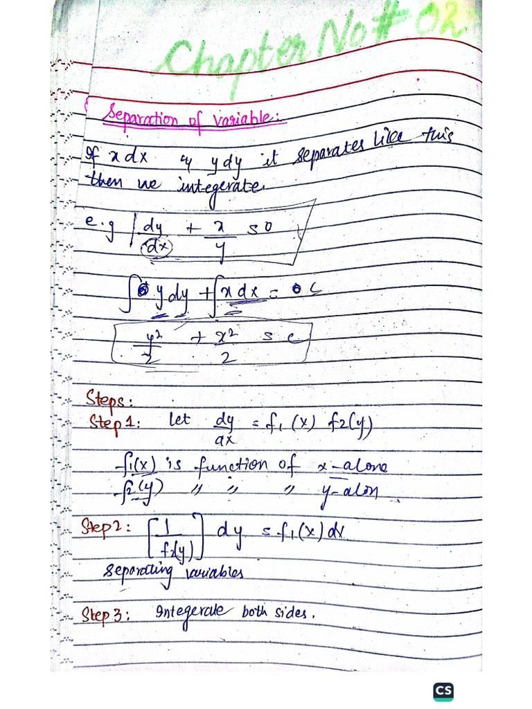 Differential 2.2 Separable Variables | PDF