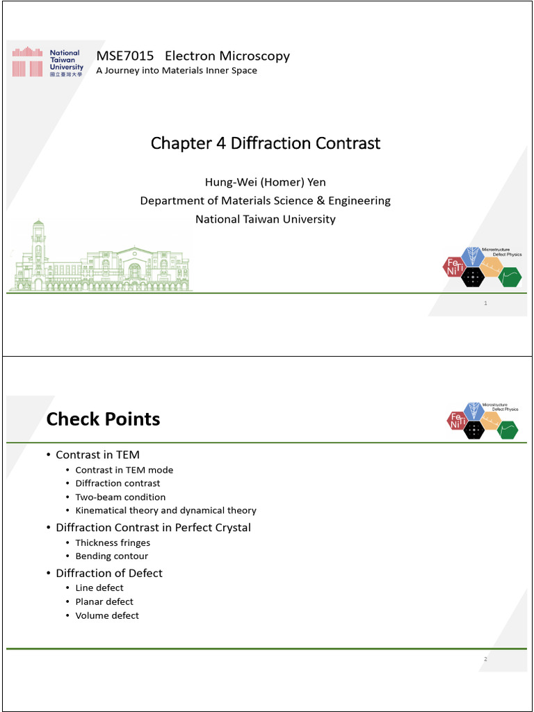 Chapter 4 Diffraction Contrast | PDF | Dislocation | Transmission ...