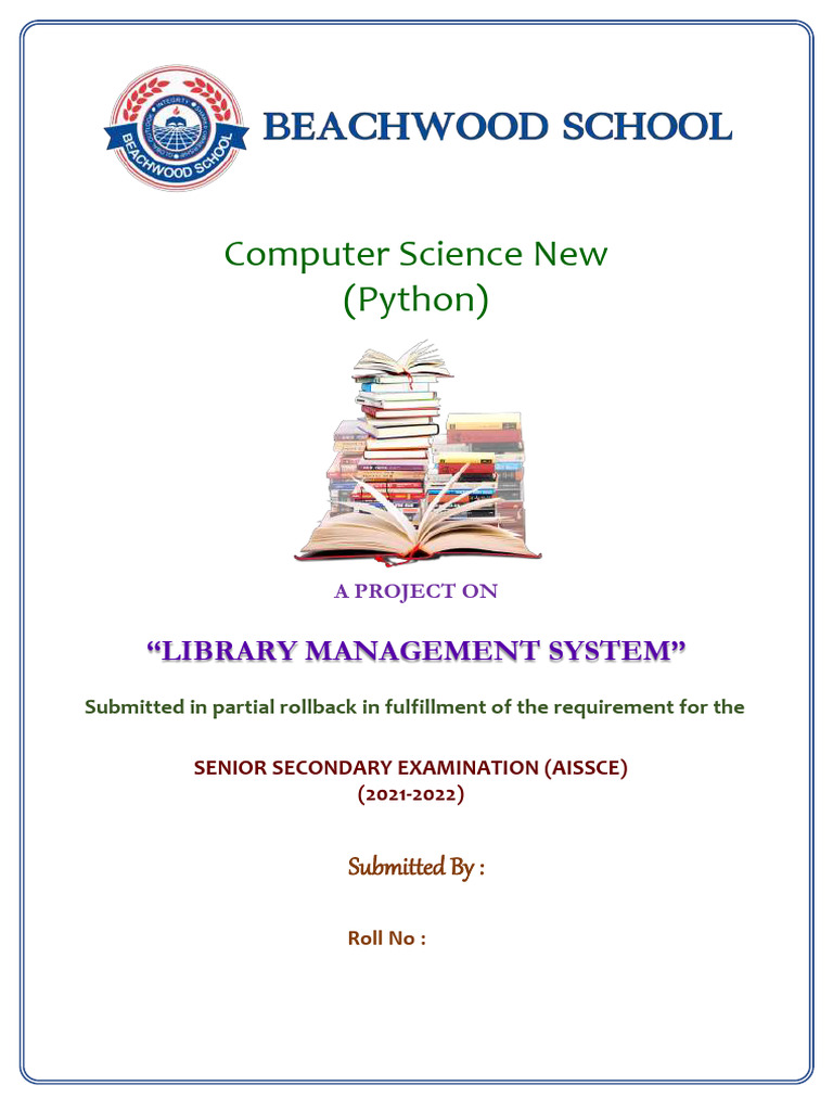 Library Management System (LMS) | PDF | Library (Computing) | Computer Science
