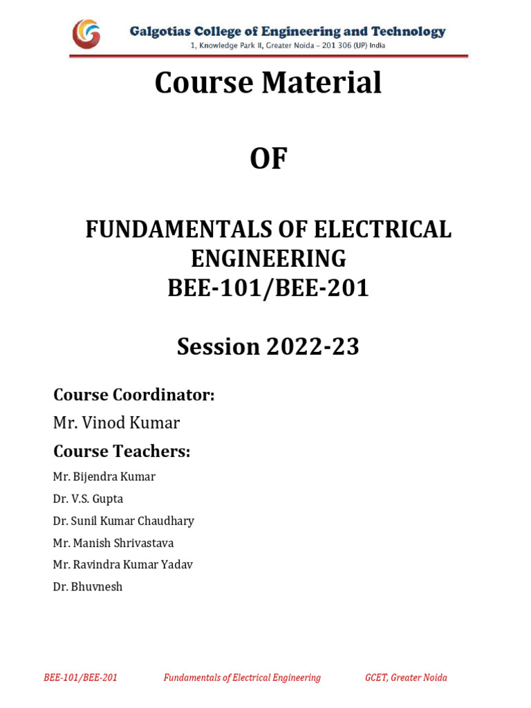 BEE-101_Unit 5 | PDF | Rechargeable Battery | Fuse (Electrical)