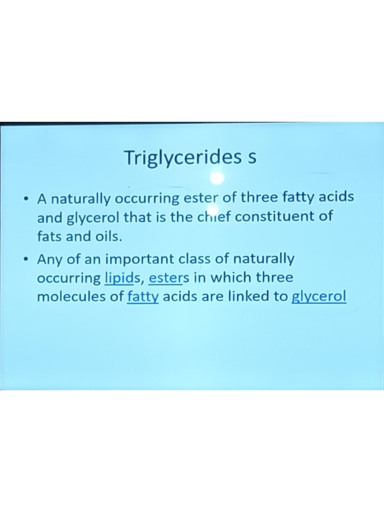 Triglycerides 1 | PDF