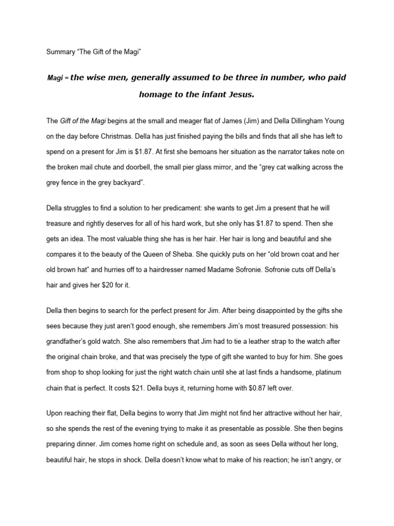 summary_the_gift_of_the_magi | PDF
