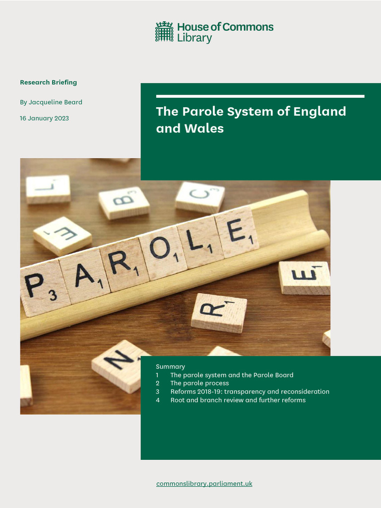 Concept of Parole in England | PDF | Parole | Imprisonment And Detention