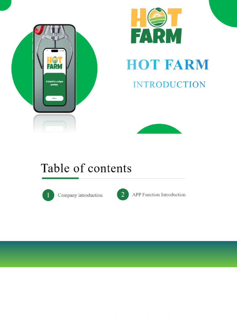 Hot Farm Introduction | PDF