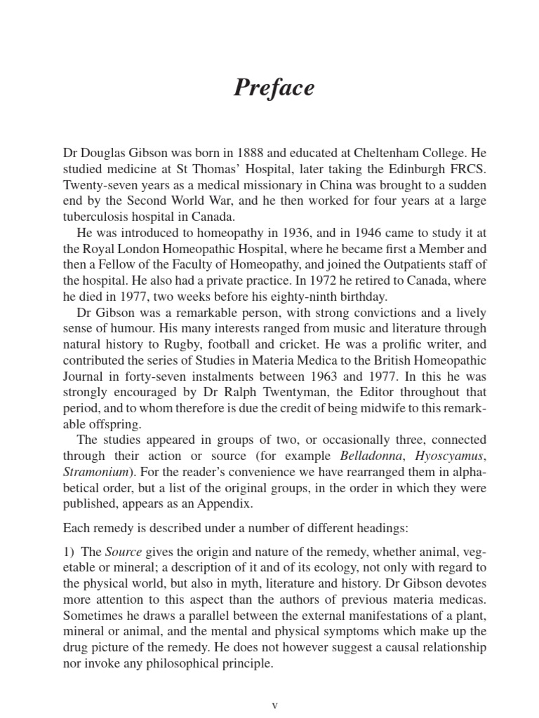 Studies of Homoeopathic Remedies by Douglas Gibson Reading Extract | PDF | Homeopathy
