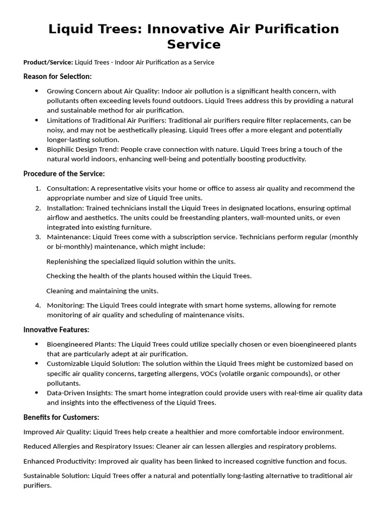 Liquid Trees | PDF | Air Pollution | Environmental Issues