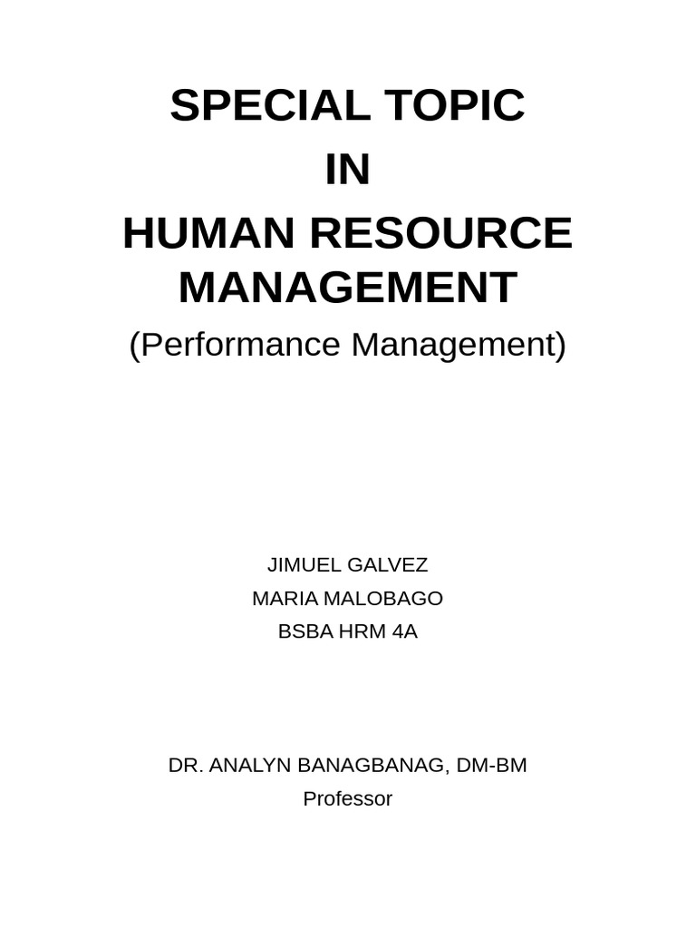5 Performance Management | PDF | Human Resources | Employee Retention