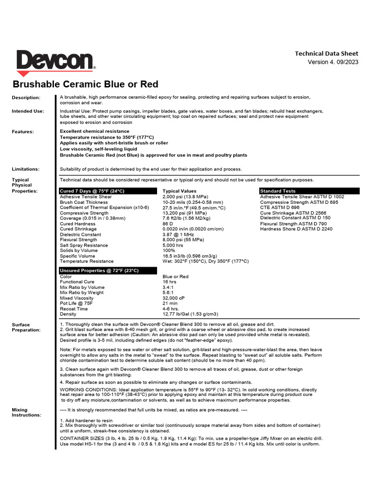 Brushable Ceramic Blue Red v4 | PDF | Epoxy | Ceramics