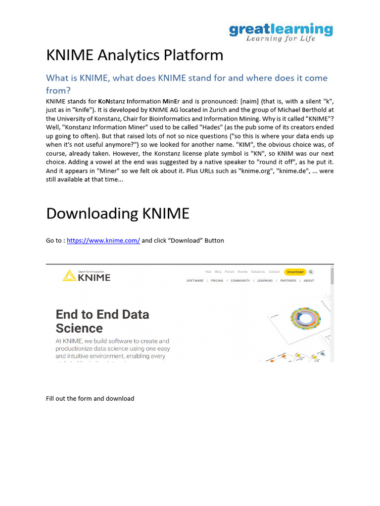 KNIME Installation & FAQs | PDF | Computer File | Pie Chart
