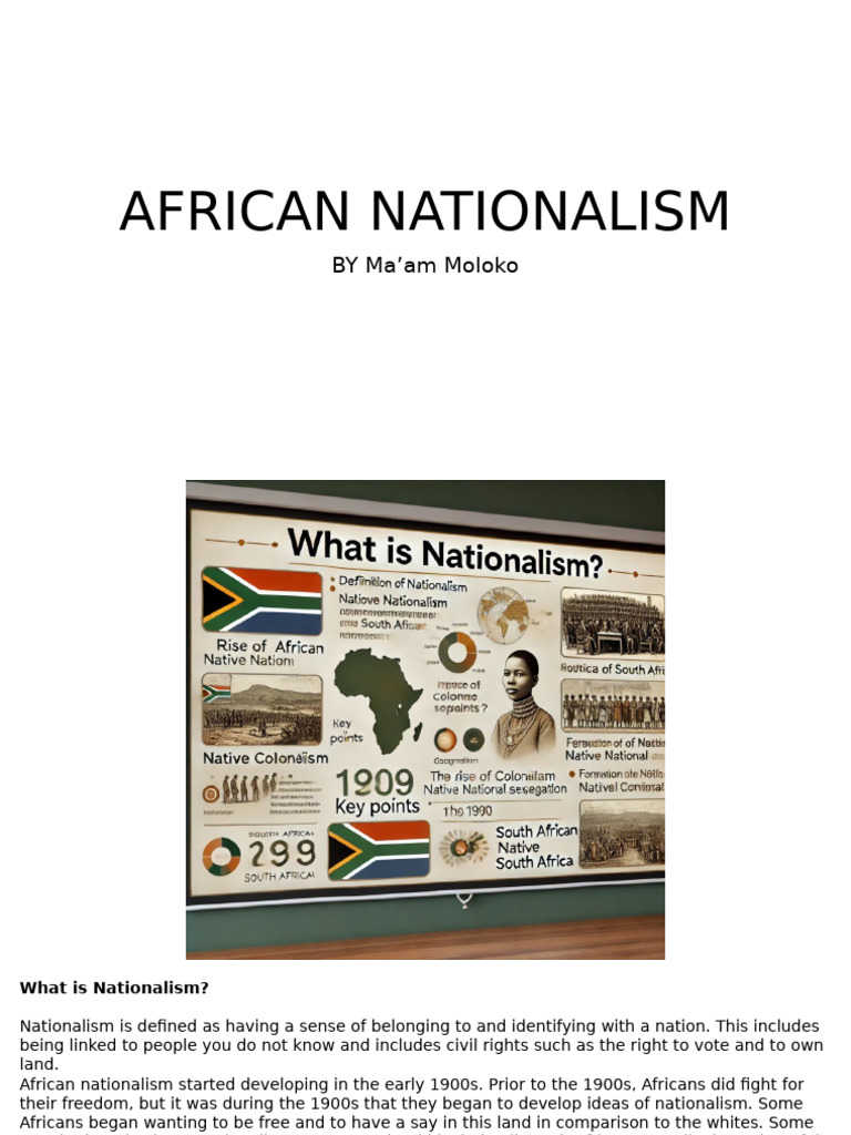 AFRICAN NATIONALISM Grade 11 | PDF | African National Congress | Apartheid