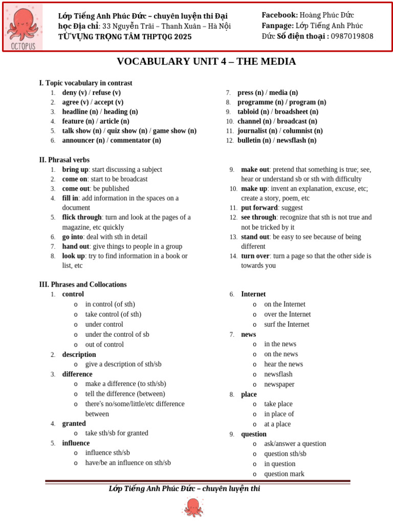 VOCAB U4 | PDF
