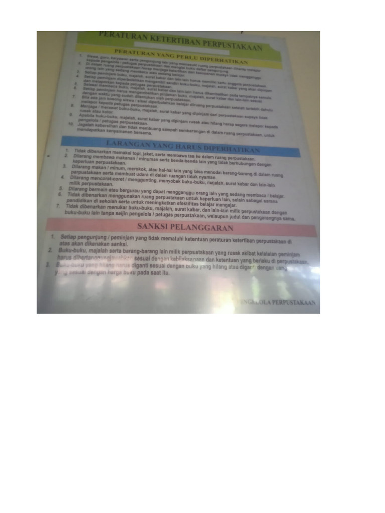 Tata Tertib Perpustakaan | PDF | Ilmu Sosial | Griya & Taman