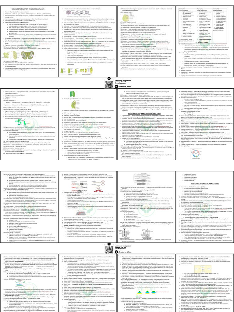 Plus Two Botany Micro | PDF | Pollen | Flowers