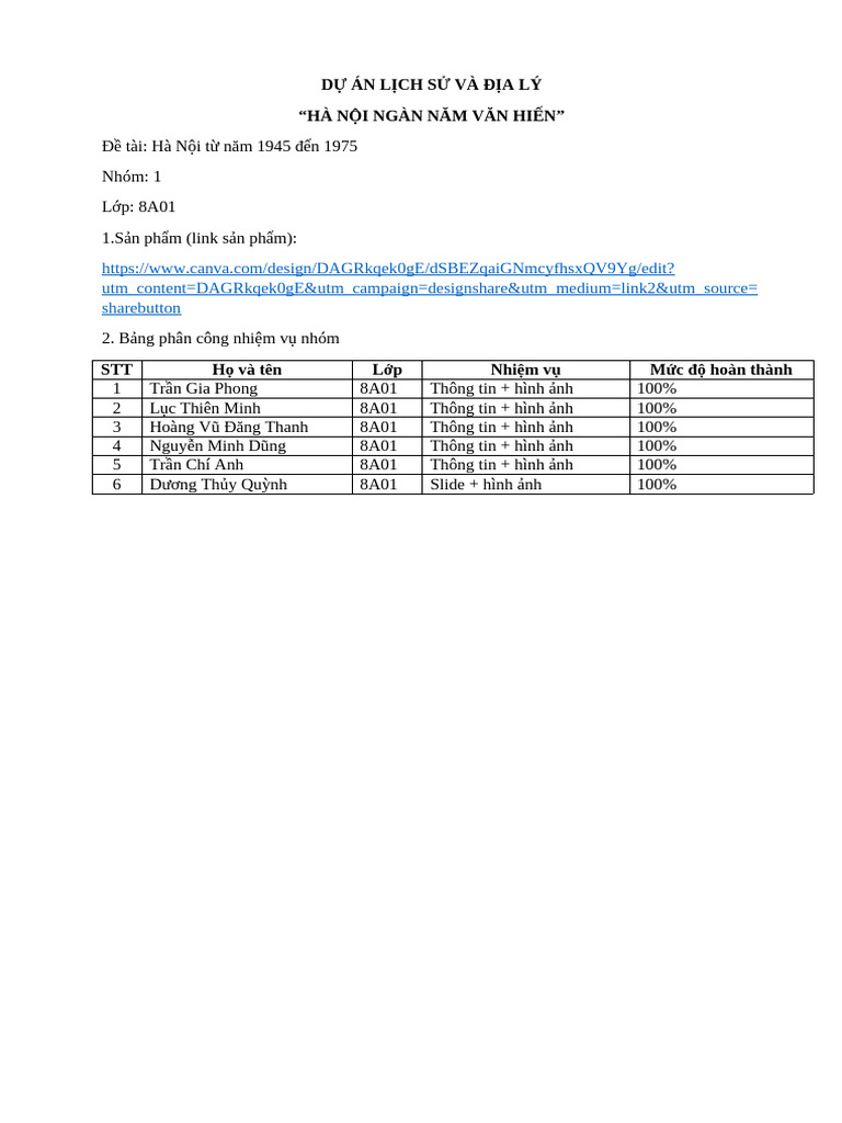 8A01 - Nhóm 1 | PDF