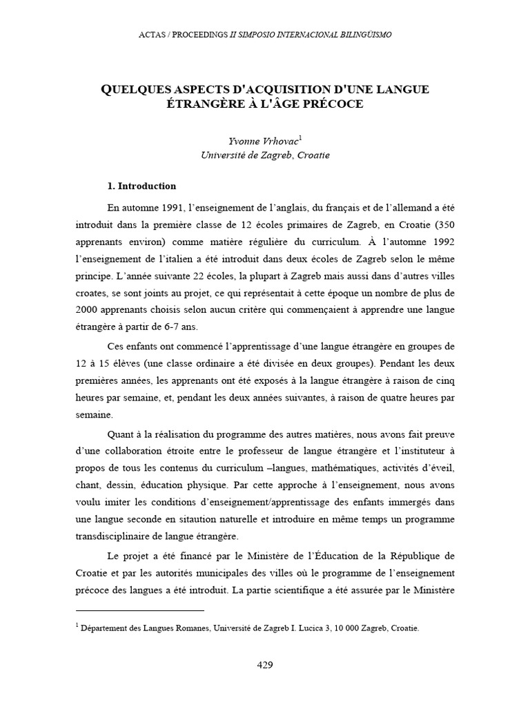 Yvonne Vrhovac | PDF | la communication | Apprentissage