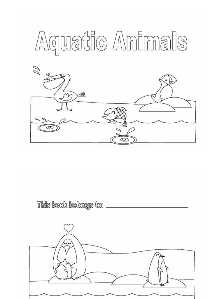 Aquatic Animals Coloring Book | PDF