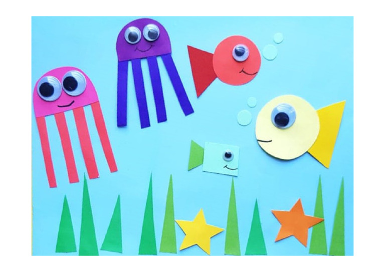 Aquatic Animals From Shapes | PDF