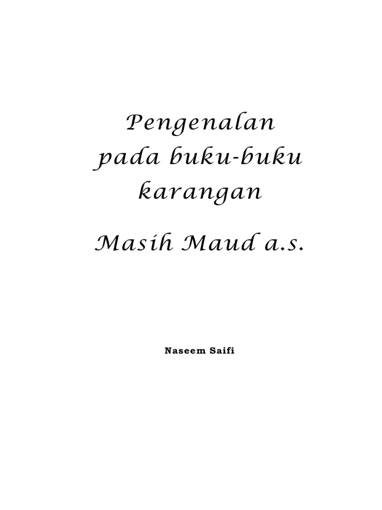 Buku Masih Maud | PDF
