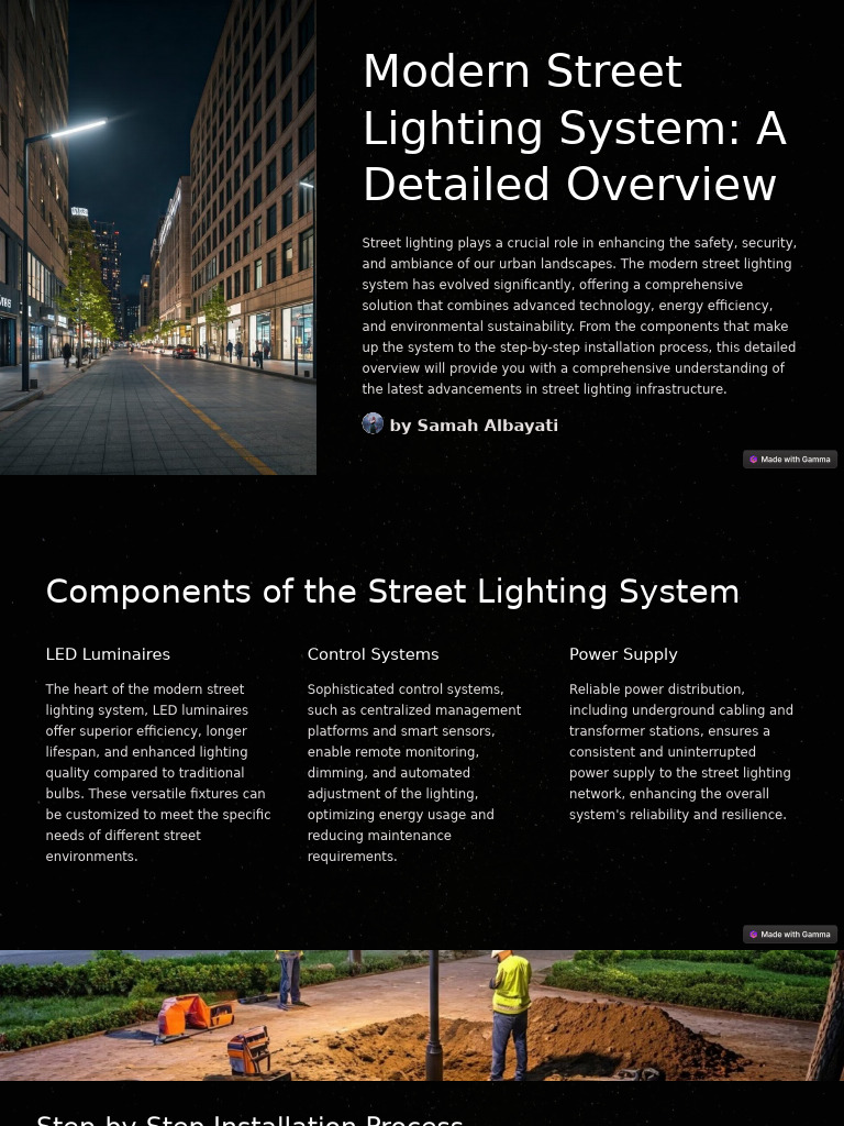 Modern Street Lighting System A Detailed Overview | PDF | Lighting ...