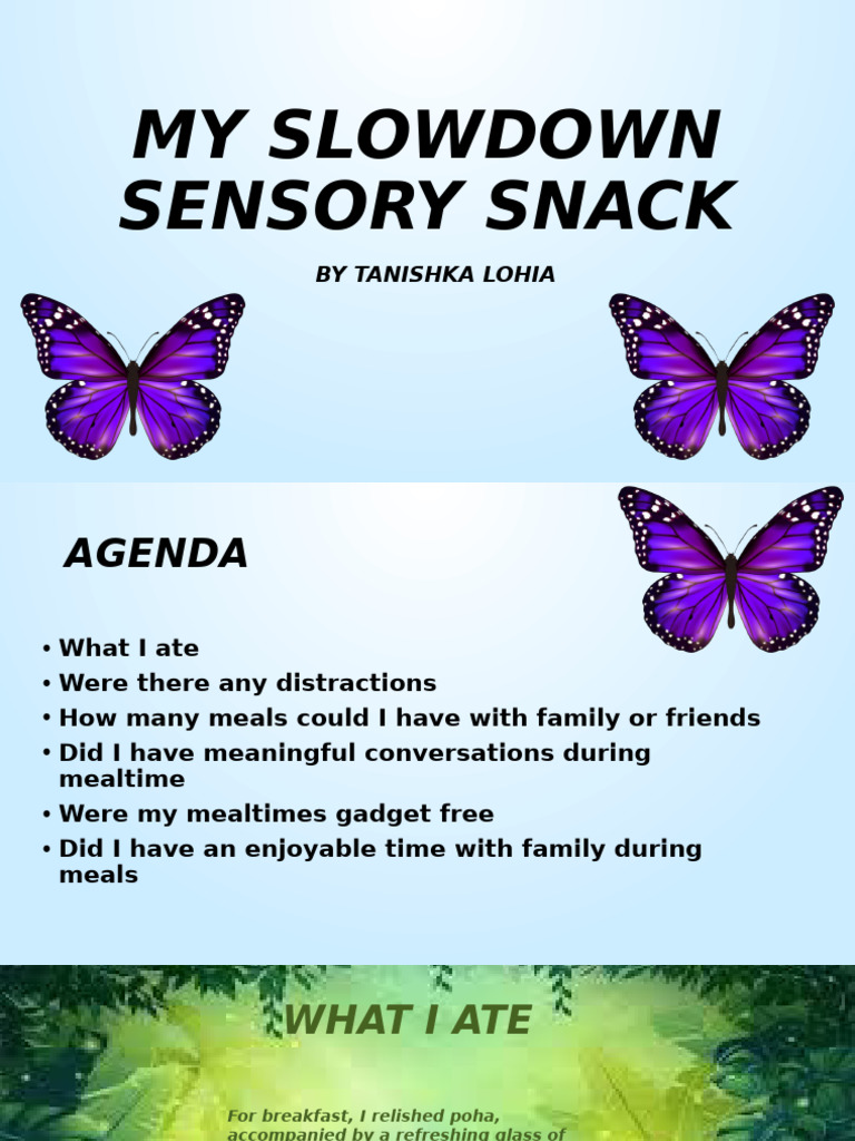 Sensory snack | PDF | Meal | Lunch