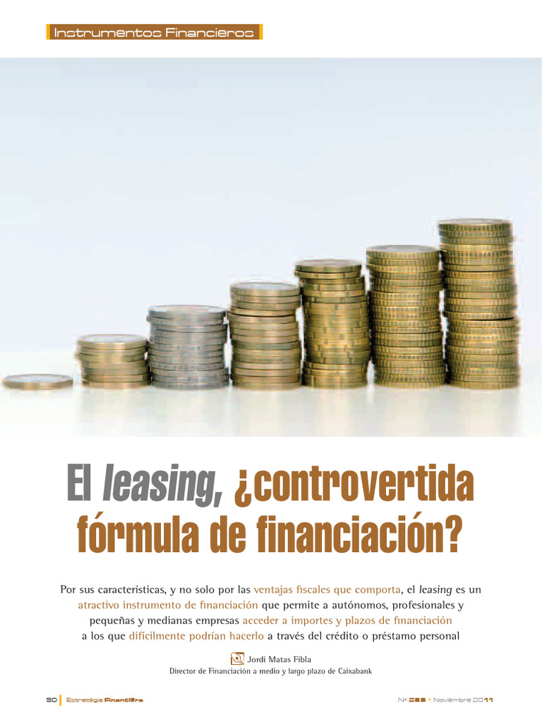 Lectura 11 - El Leasing Controvertida Fórmula de Finaciación PDF | PDF ...