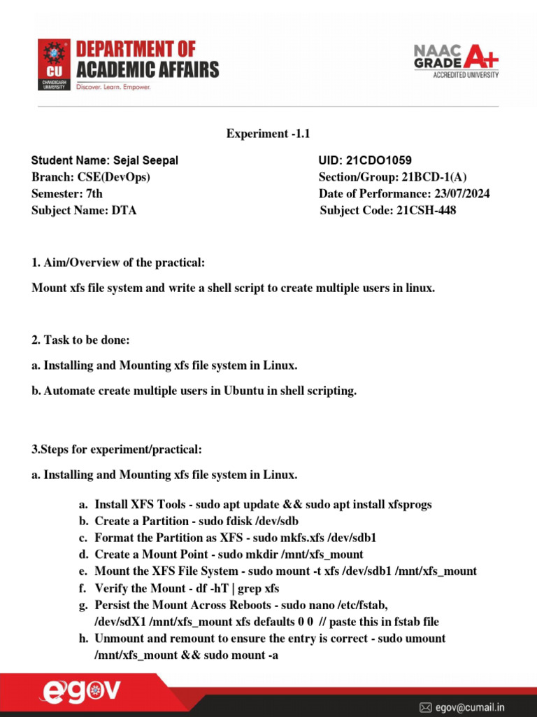 DTA Worksheet 1.1 Hunny | PDF | Sudo | File System