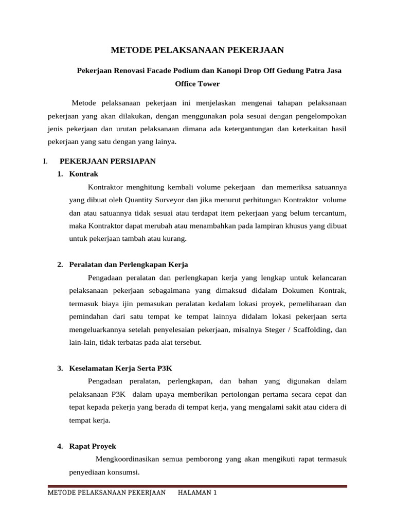 Metode Renovasi Facade dan Kanopi | PDF