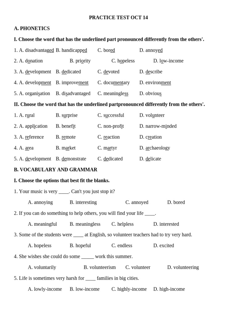 Practice Test Oct 14 Pdf