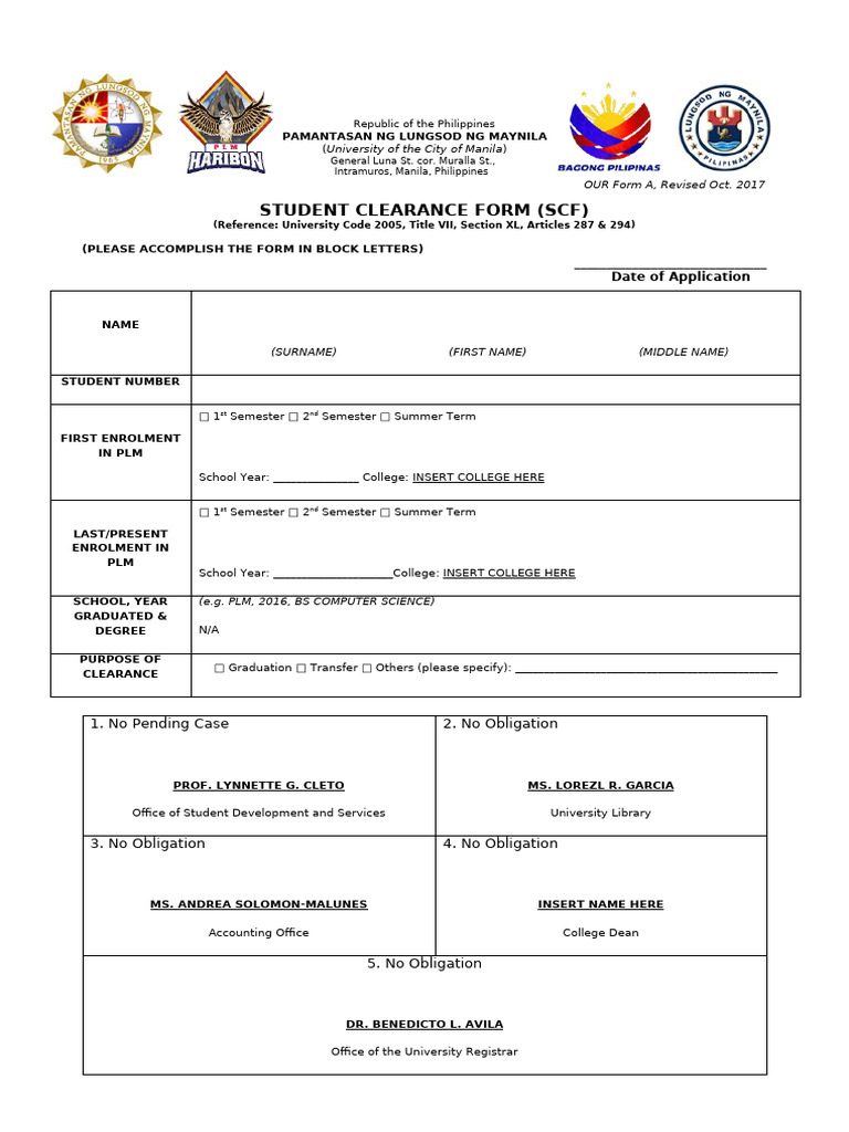 UPDATED-Student-Clearance-Form | PDF