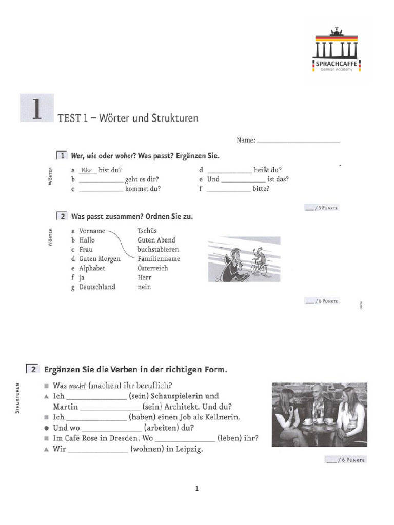 A1 Test 3 | PDF