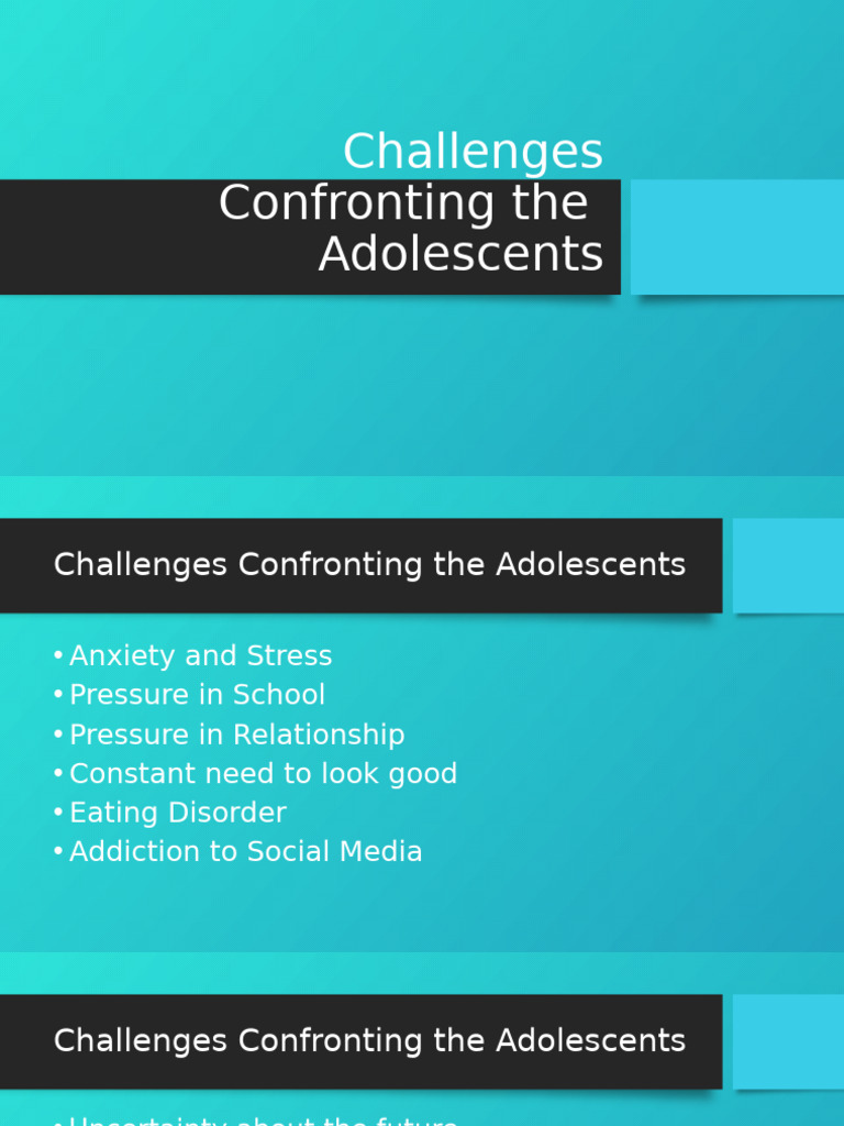 Lesson 4 - The Challenges Confronting Adolescents | PDF