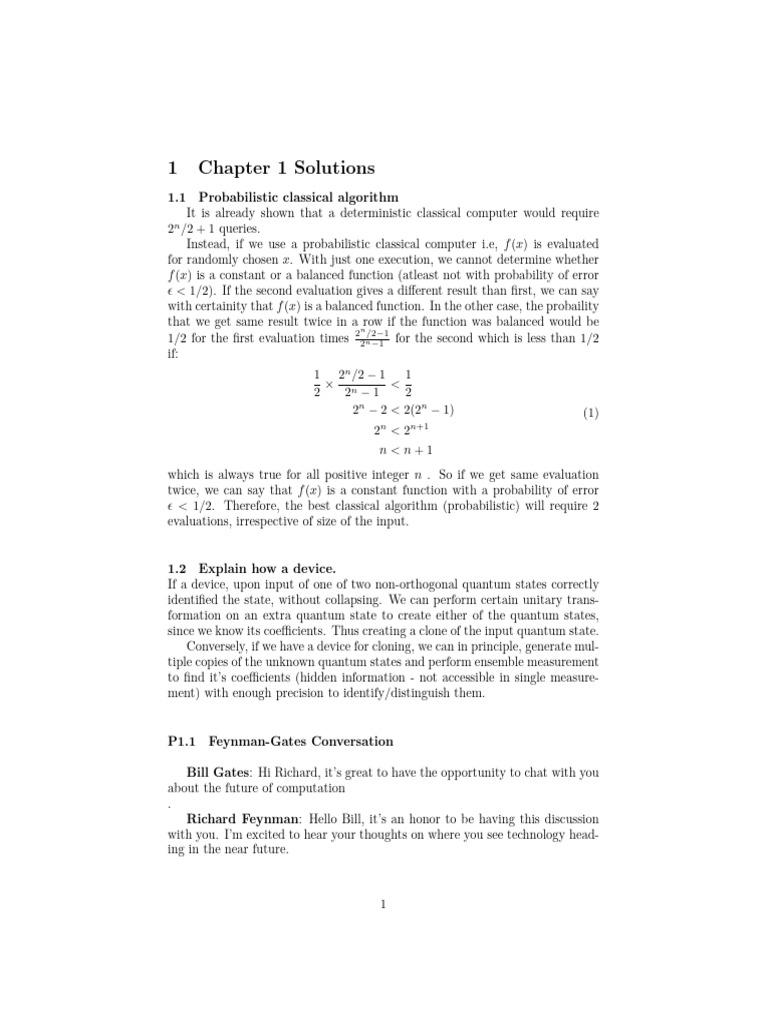 Nielson_and_Chuang_Solutions updated @ 22042023 | PDF | Eigenvalues And Eigenvectors | Functions ...