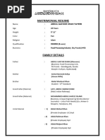 Muslim Bio Data | PDF