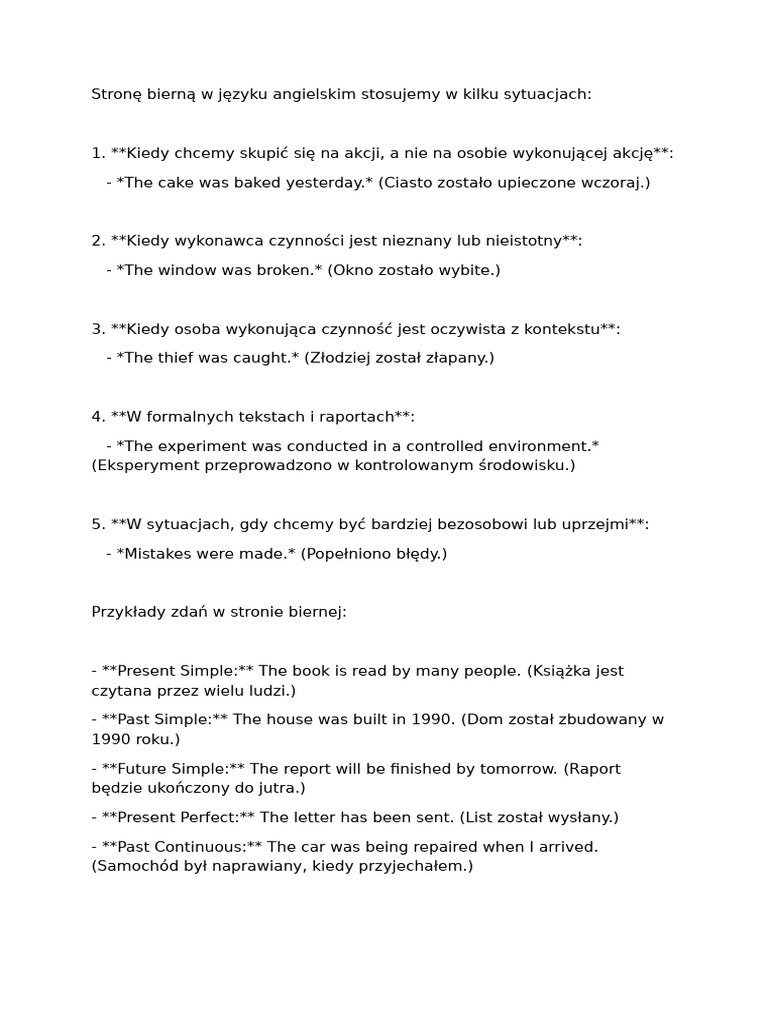 strona bierna | PDF